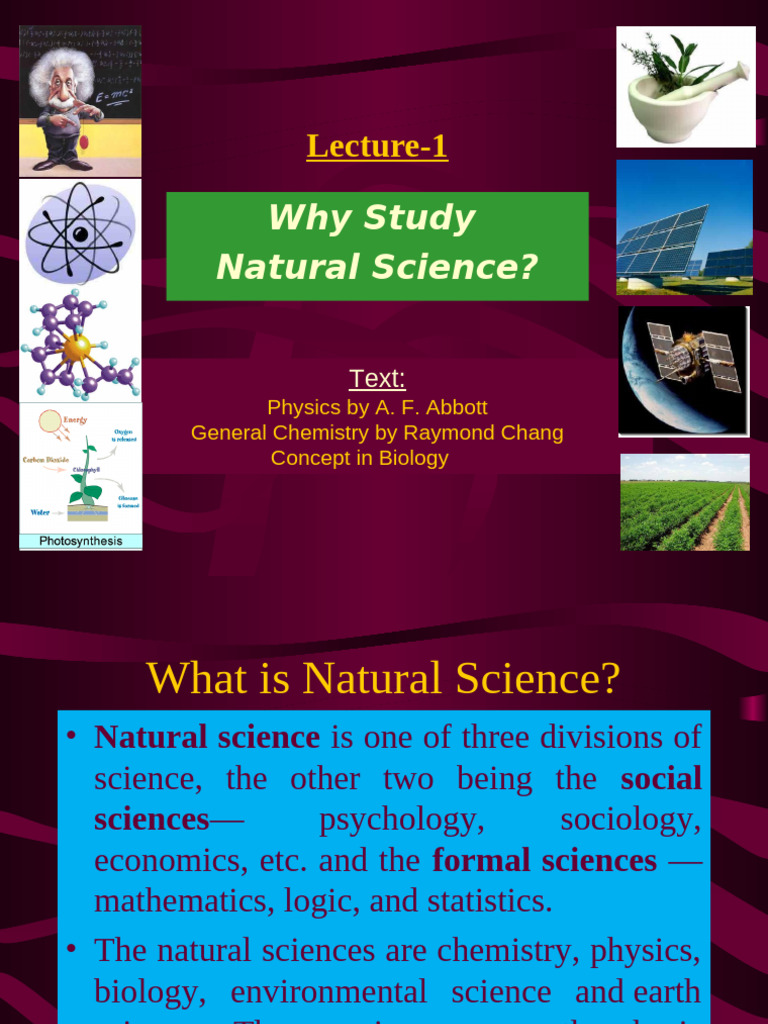 F24 - Why Study Natural Science | PDF | Natural Sciences | Science