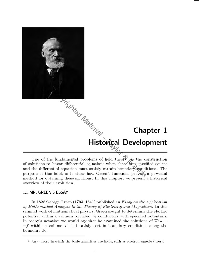 Application of Green's Function 01 | PDF | Green's Function | Boundary ...