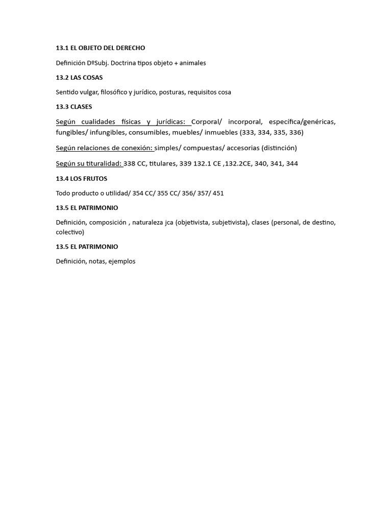 Esquema Tema 13 Civil | PDF