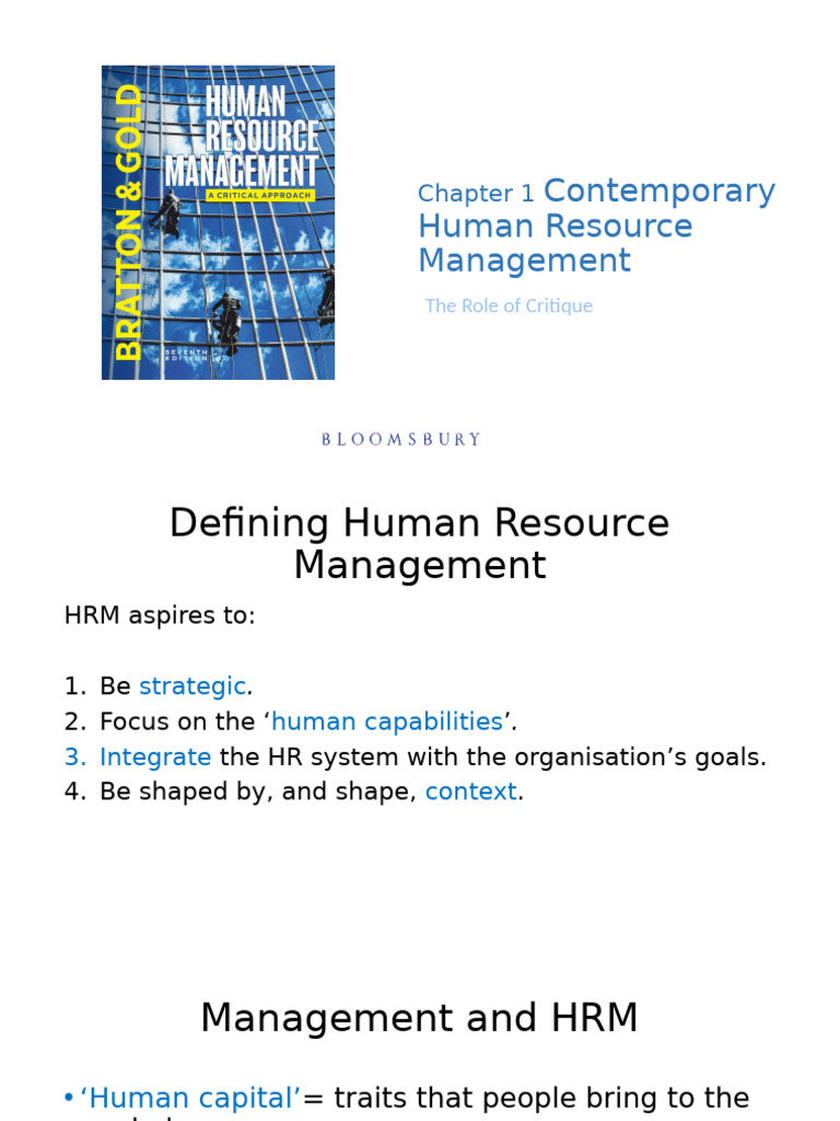 Chapter 1 - Introduction | PDF | Human Resource Management | Employment