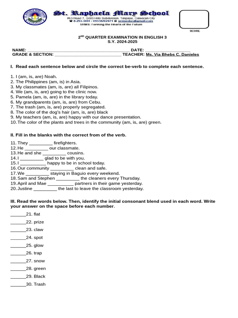 2ND Quarter Examination in English 3 | PDF | Foreign Language Studies
