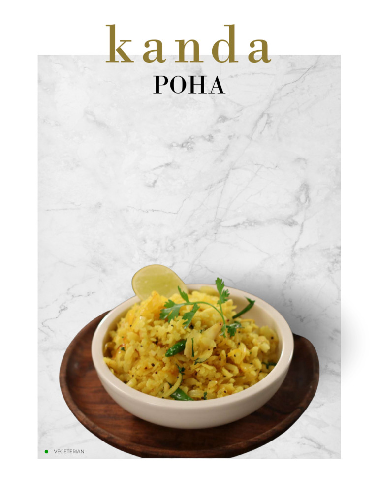 Kanda Poha Recipe with Vegetables | PDF | Cooking, Food & Wine | Home ...