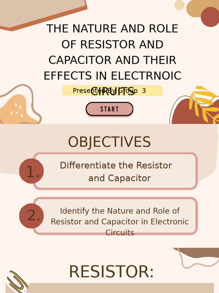 Resistor and Capacitor Roles in Circuits | PDF | Capacitor | Electrical Network