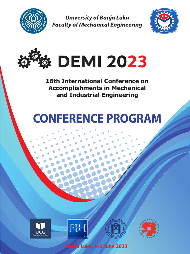 DEMI 2023 Conference Program | PDF | Mathematical Optimization | Welding