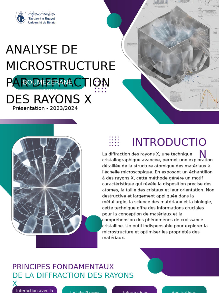 Analyse de Microstructure Par Diffraction Des Rayons X | PDF ...