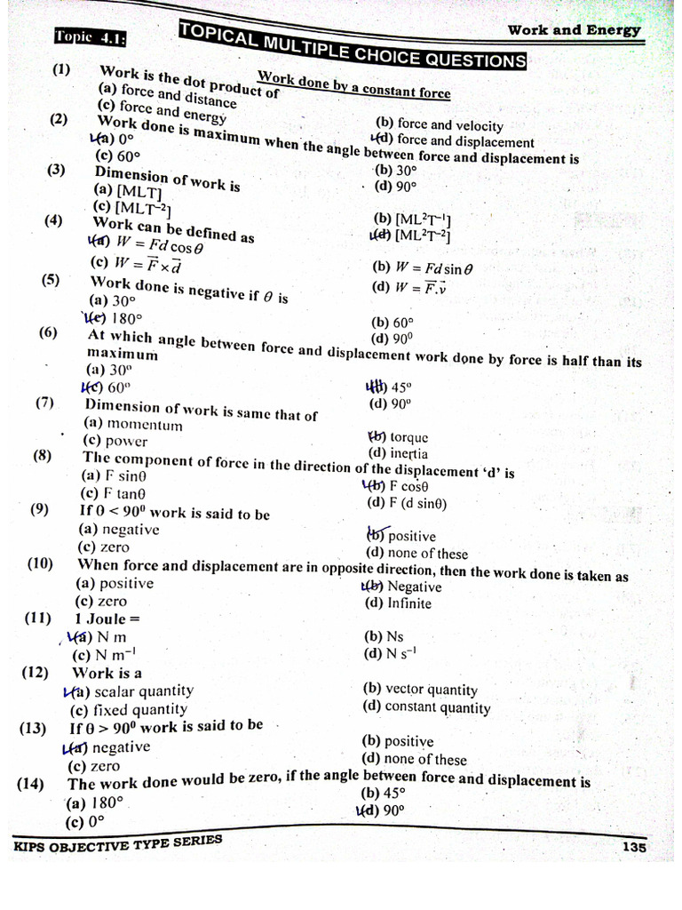 Physics Chapter 4 M.C.Qs | PDF
