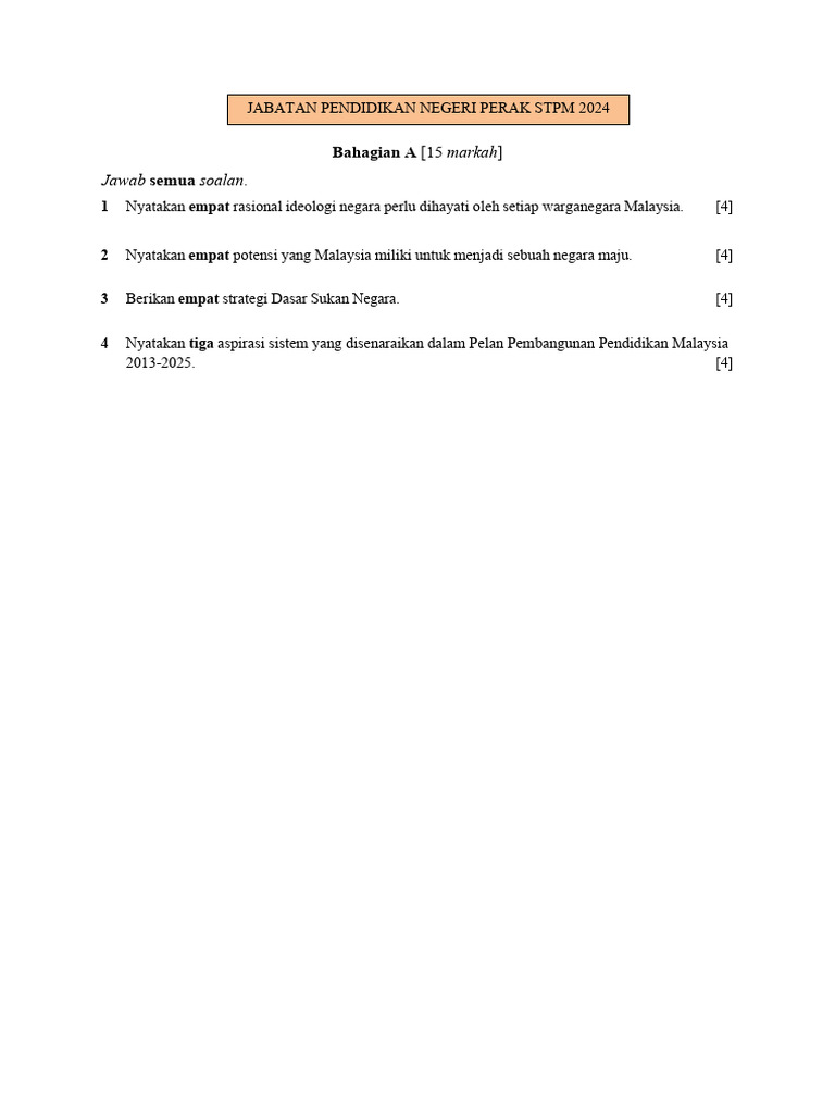 STPM 2024 | PDF