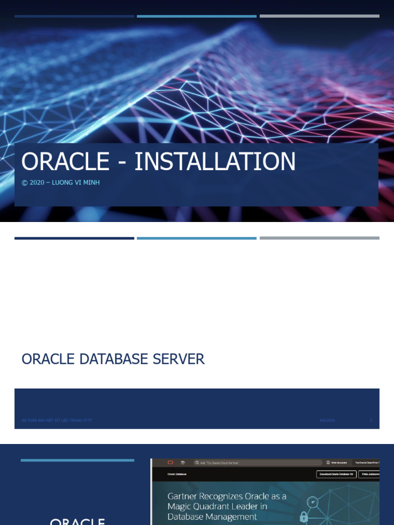 01-Oracle Install | PDF