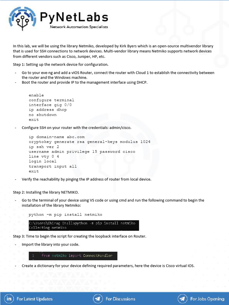 Configuring Any Interface Using SSH | PDF