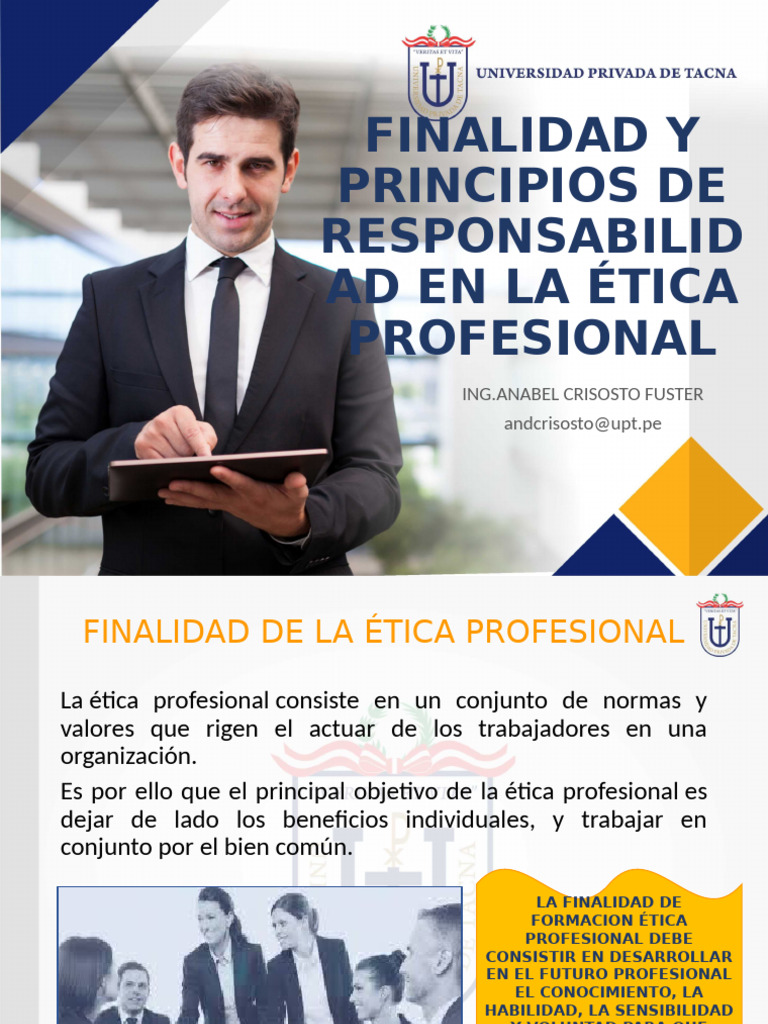 Finalidad y Principios de Responsabilidad en La Ã©tica Profesional | PDF | Moralidad ...