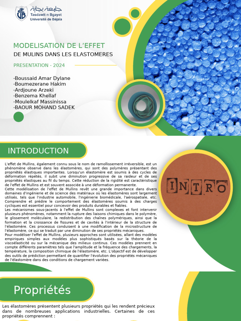 TP Polymers - Modelisation de L'effet de Mulins Dans Les Elastomeres | PDF | Élastomère ...