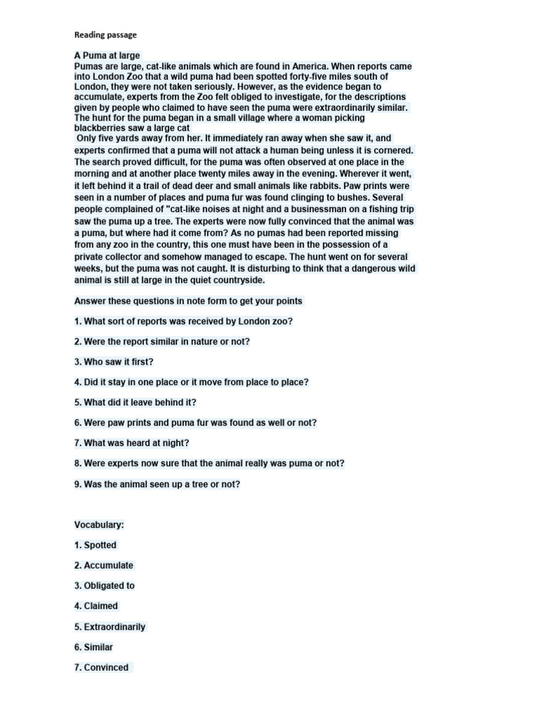 Reading Passage | PDF | Mystery, Thriller & Crime Fiction | Young Adult