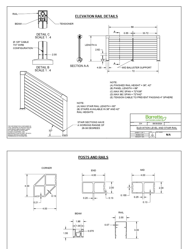 Post ELEVATION-ARCH-SPECS-10-3-24 | PDF | Screw