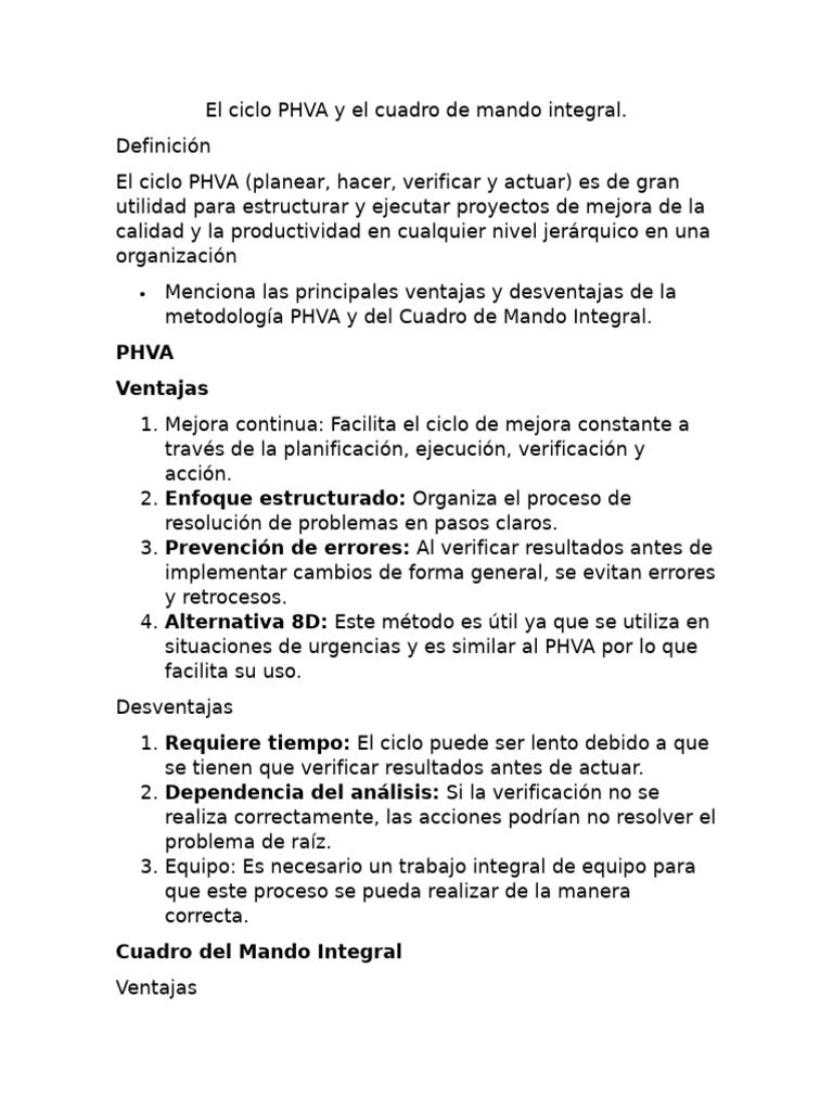 Info Phva | PDF | Crecimiento personal y profesional | Negocios