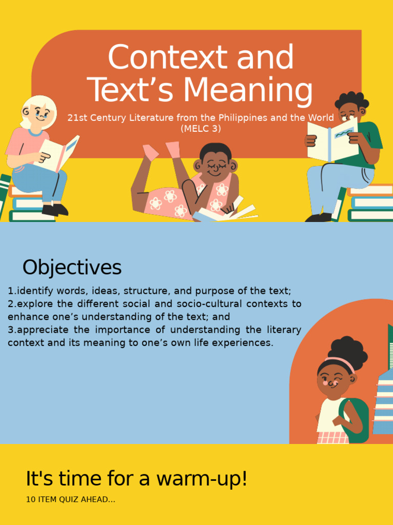 Context and Texts Meaning | PDF | General Fiction
