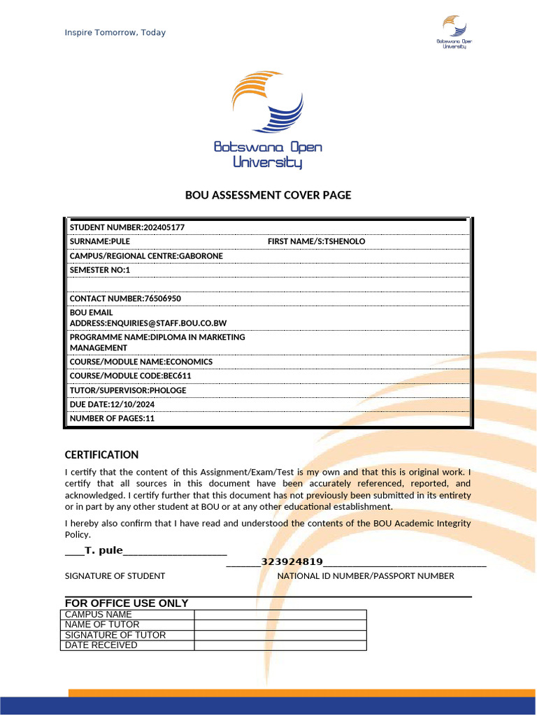 Economics BEC Assignment 2 | PDF | Demand | Supply (Economics)