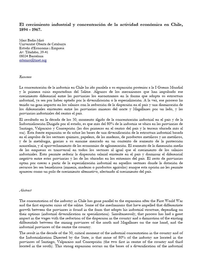Marc Badia Miró - El Crecimiento Industrial y Concentración de La ...