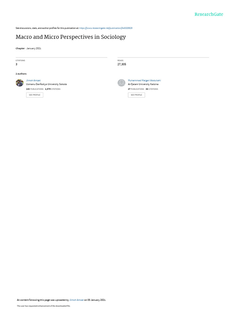 Macro-microperspective | PDF | Sociology | Qualitative Research