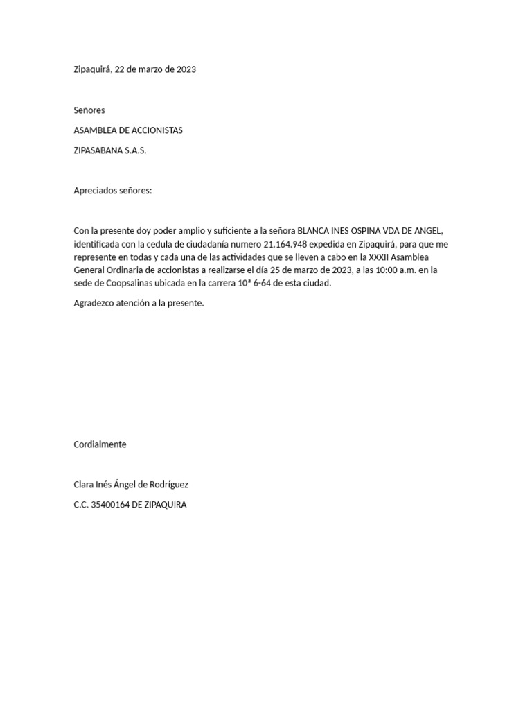 Carta Salinas | PDF | Hogar, jardinería y bricolaje