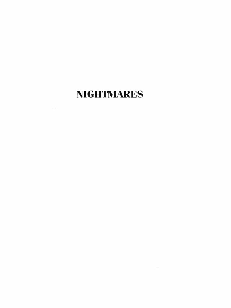 Nightmares - The Science and Solution of Those Frightening Visions ...