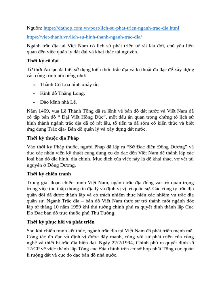 Lich Su Trac Dia VN | PDF