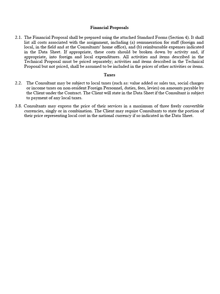 Financial Proposals | PDF | Taxes | Expense