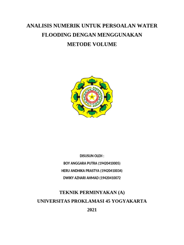 Tugas Paper Teknik Reservoar 2 (Pak Sugeng) Analisa Pendekatan Numerik ...
