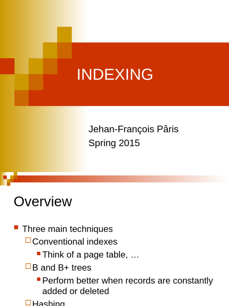 Database Indexing Techniques Explained | PDF | Database Index | Algorithms And Data Structures