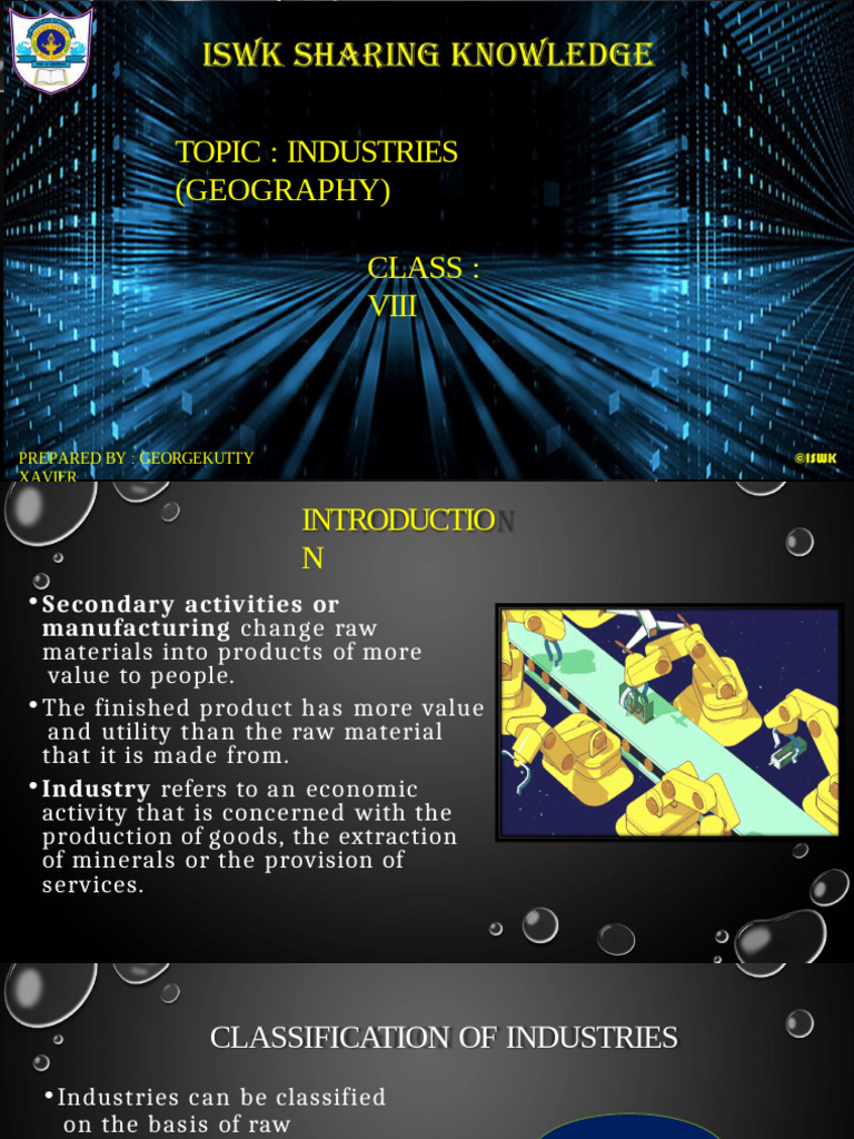 Class.VIII Industries (Geo) | PDF | Steel | Cotton