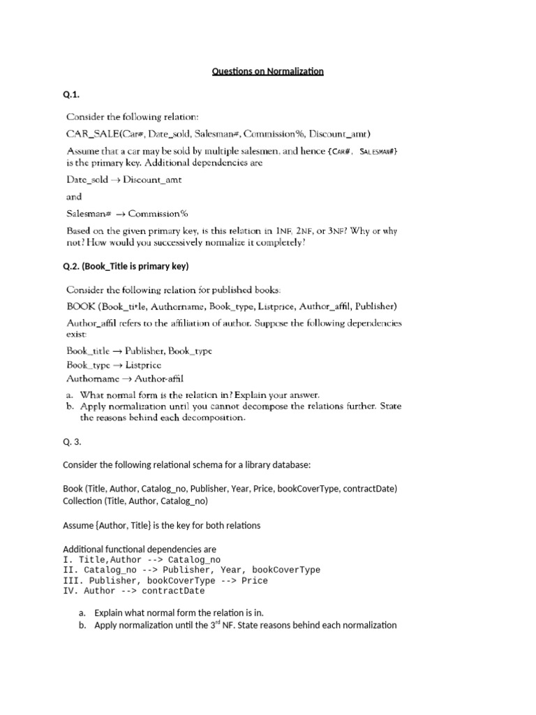 Library Database Normalization Guide | PDF