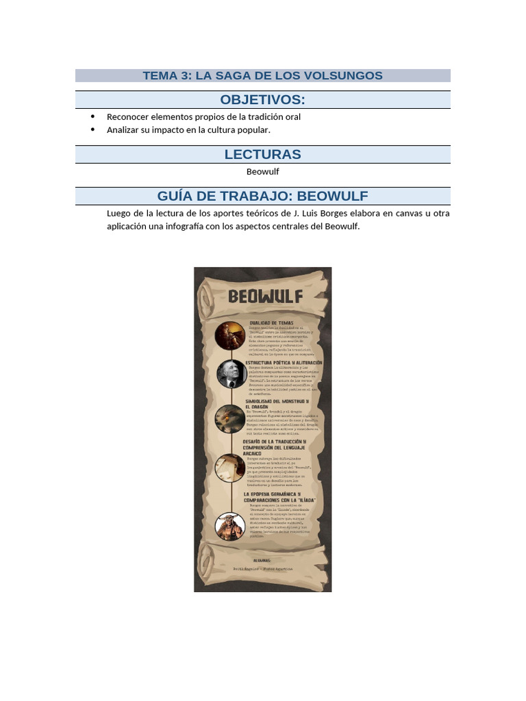 TEMA 4 - Beowulf | PDF