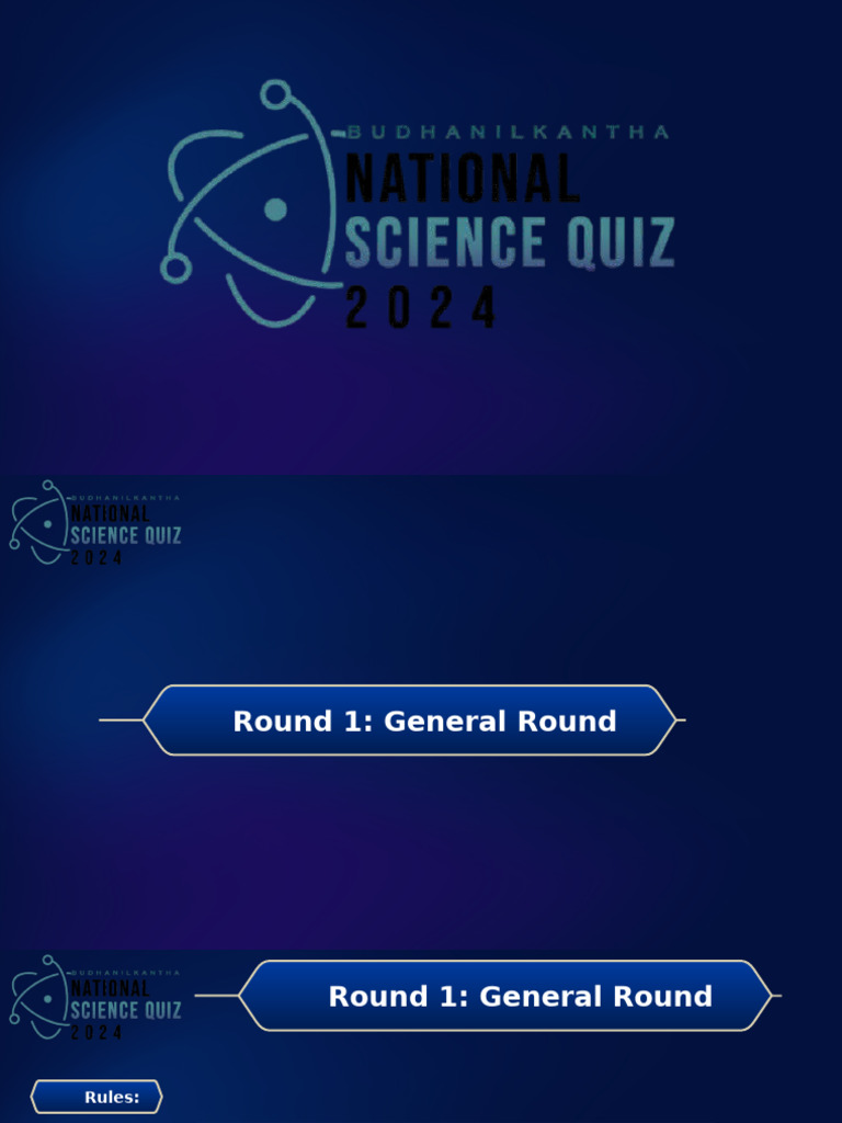 General Round Quiz Rules and Questions | PDF | Chemical Bond | Electron