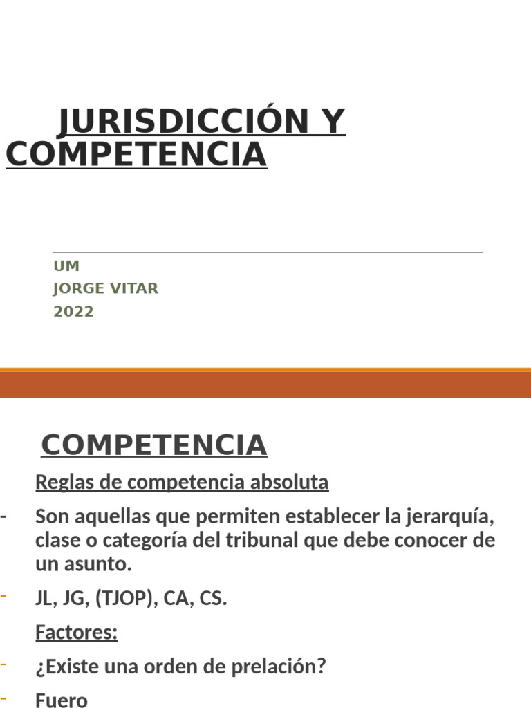 Clase Competencia Absoluta 2022 | PDF | Gobierno | Judicaturas