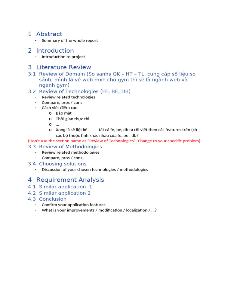 Final Report Template | PDF