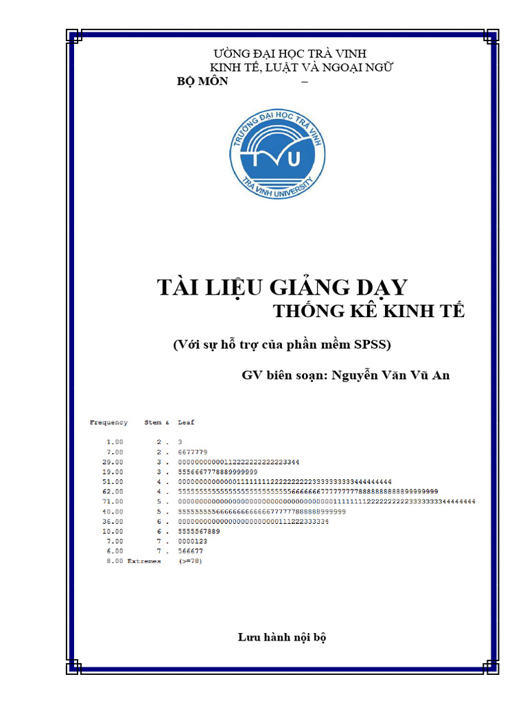 Tai Lieu Giang Day Mon Nguyen Ly Thong Ke Kinh Te | PDF