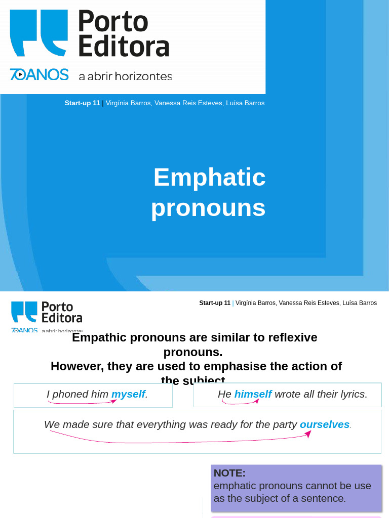 Sup11 Emphatic Pronouns | PDF