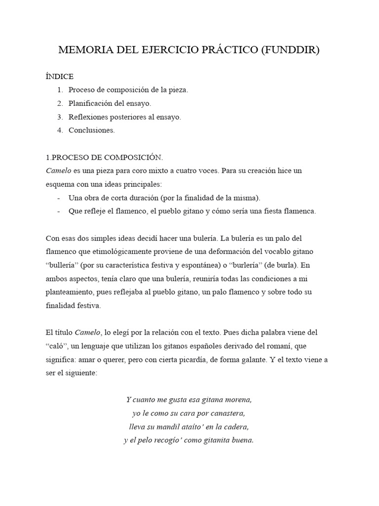 Composición Coral "Camelo": Bulería Flamenca | PDF | Pueblo romaní | Ritmo