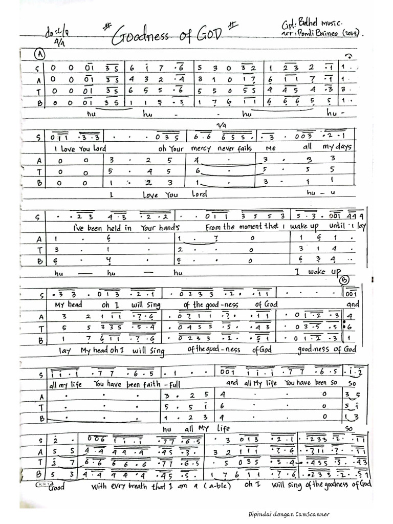 Goodness of God | PDF