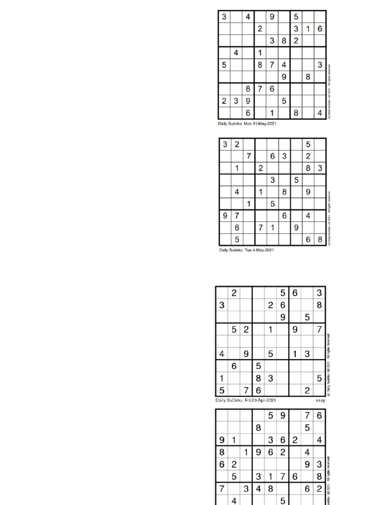 Sudoku Easy | PDF