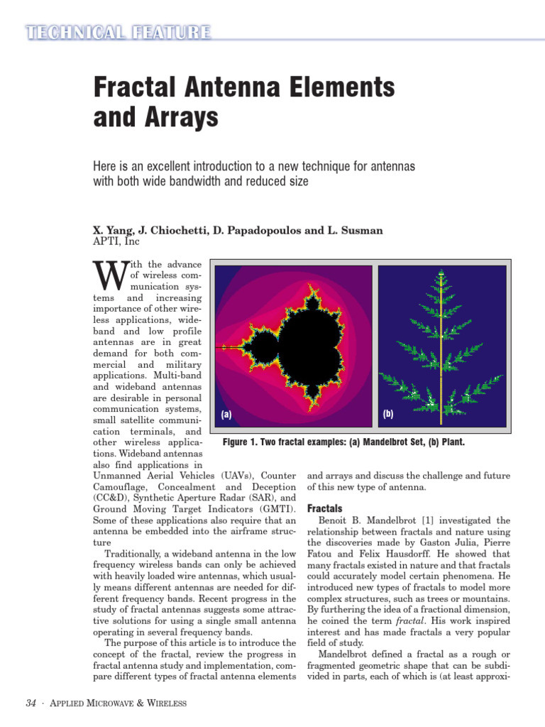 Fractal Antenna Design and Applications | PDF | Antenna (Radio) | Fractal