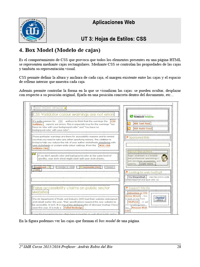 Hojas de Estilos - CSS Vol. III | PDF | HTML | Formatos de archivo de ...