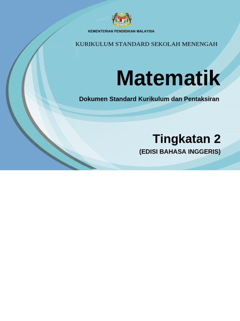 9 DSKP KSSM Mathematics Form 2 | PDF | Seni