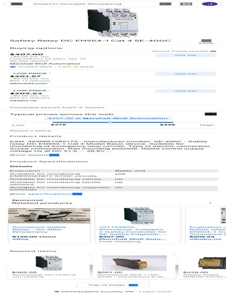 Safety Relay DC EN954-1 Cat 4 SE-400C Google Shopping | PDF | Relay | Electronics