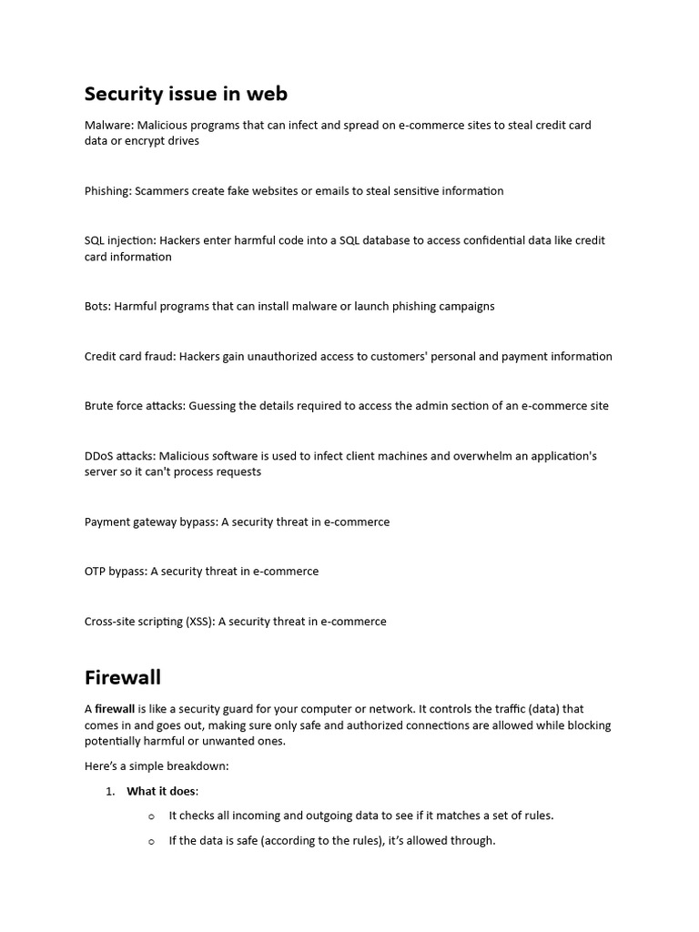 Unit 3e Commerce | PDF | Security | Computer Security