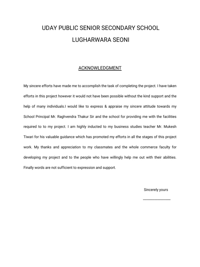 Acknowledgment | PDF