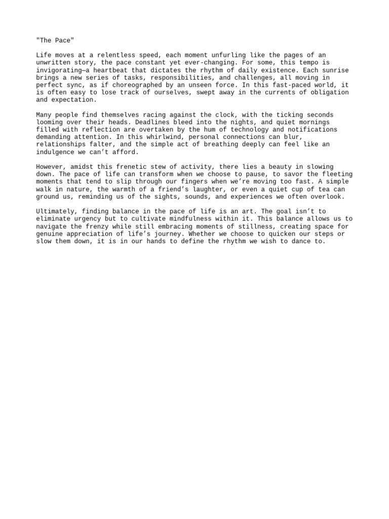 The Pace | PDF