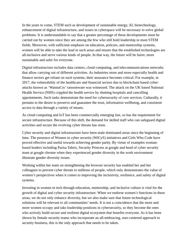 STEM Essay | PDF | Computer Security | Security