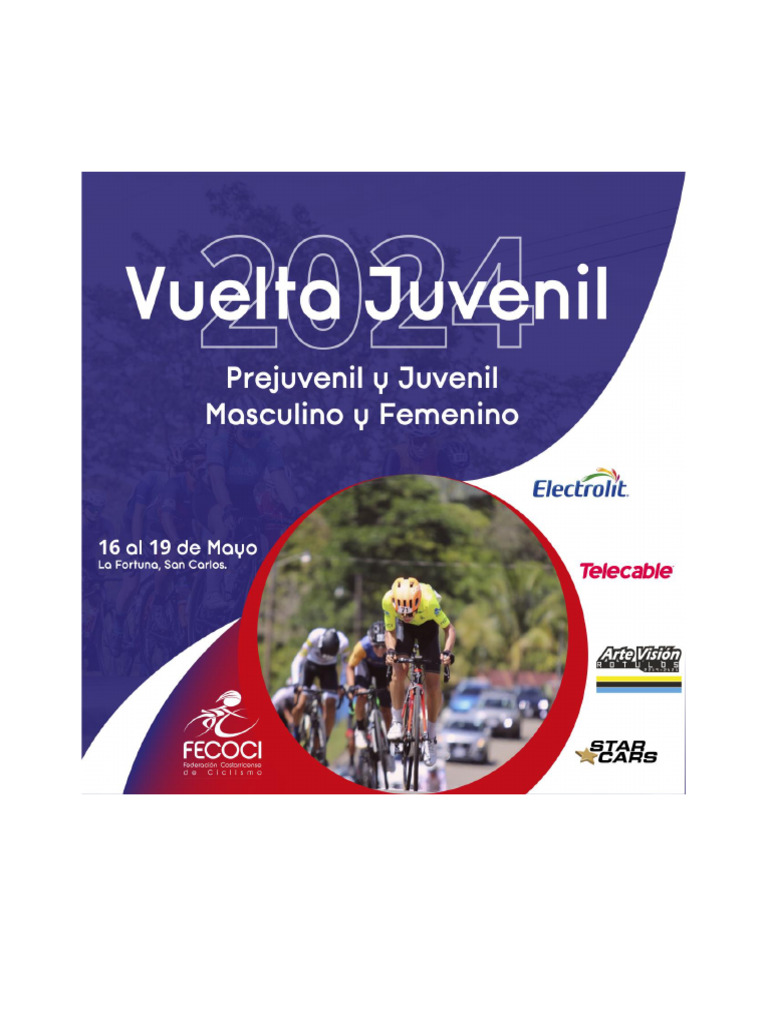Guia Tecnica Vuelta Juvenil 2024 1 | PDF | Carreras de bicicletas de carretera | Carrera de ...