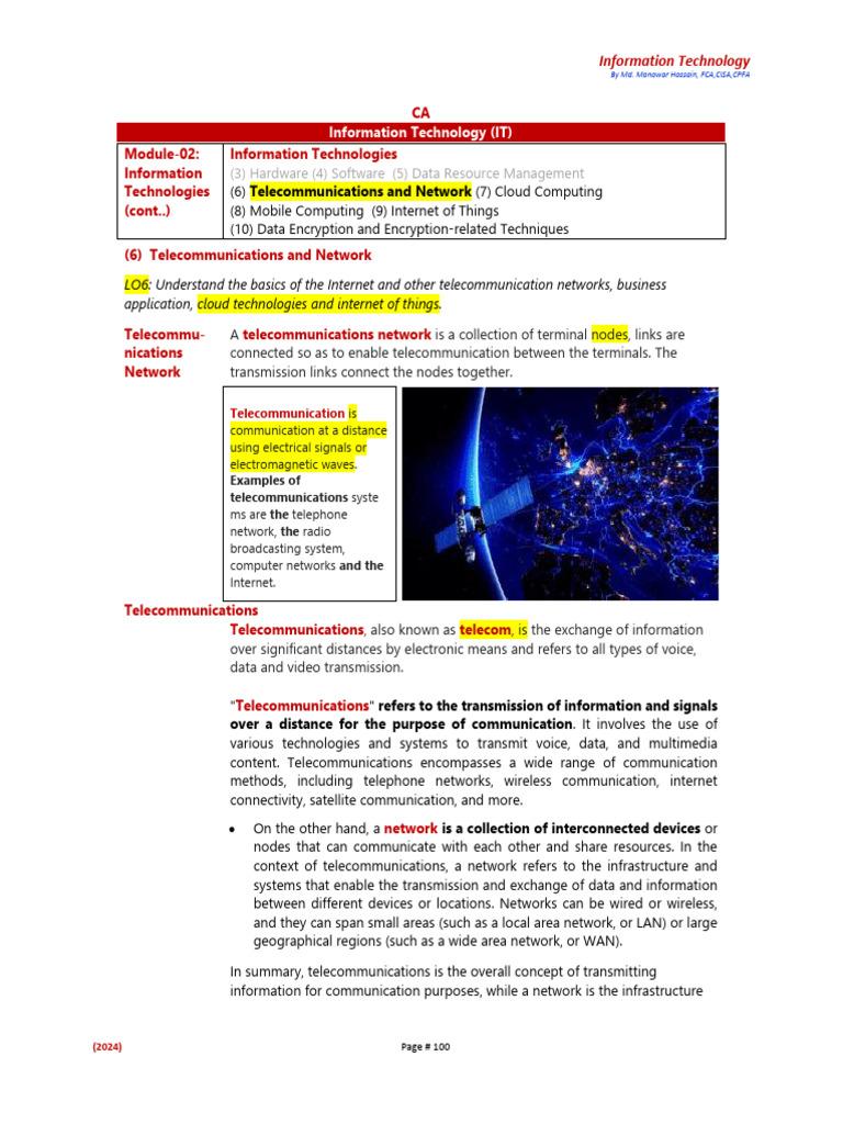 Understanding Telecommunications Networks | PDF | Computer Network ...