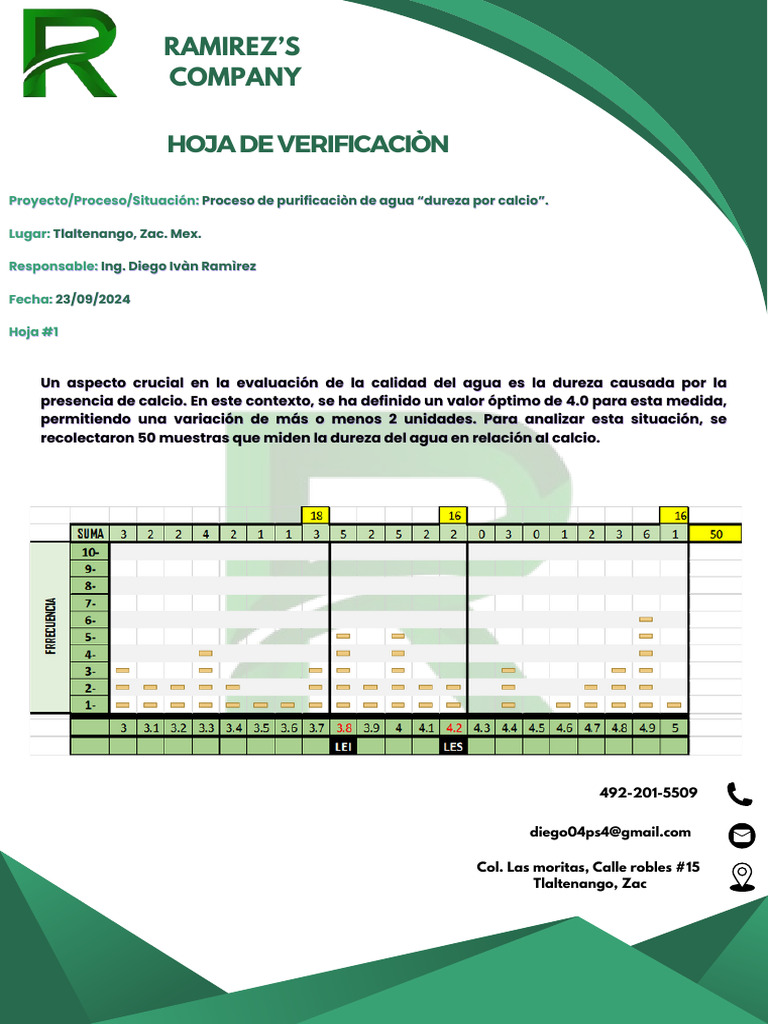 Hoja de Formato de Hoja de Verificación DIRM | PDF